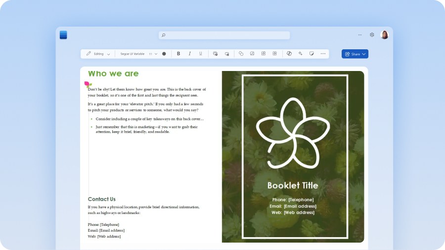Free customizable booklet templates | Microsoft Word