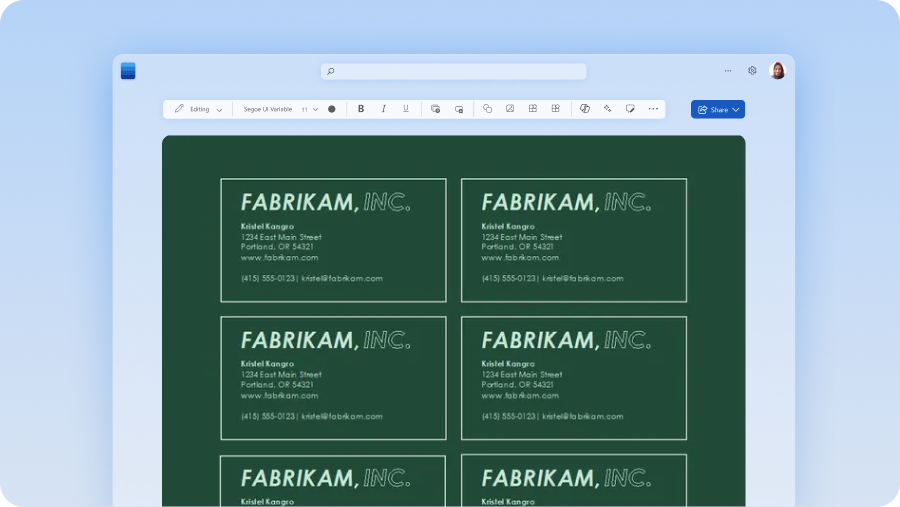 Free business card templates | Microsoft Word