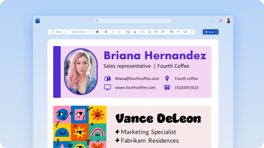 Free email signature templates | Microsoft Word