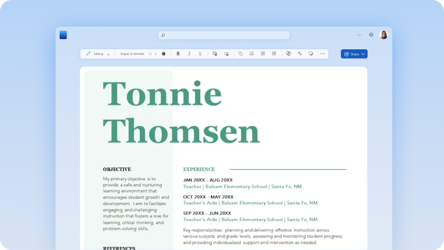 Free Microsoft Word resume templates to download and customize ...